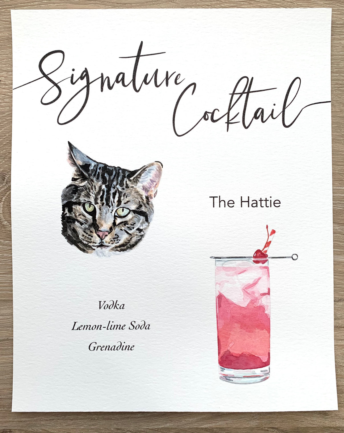 Pet Portrait Signature Cocktail Sign – abspaintco