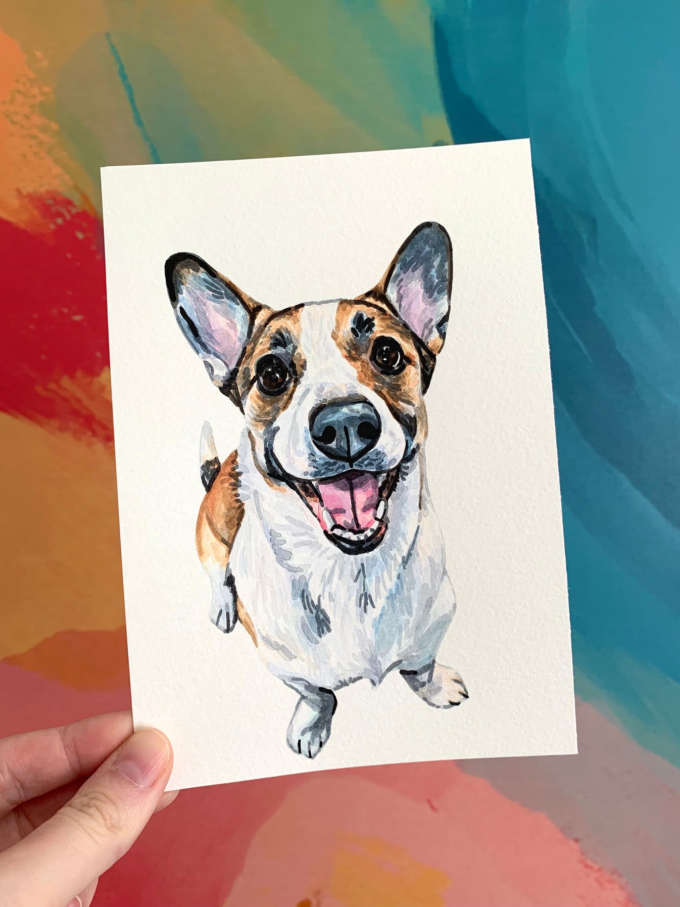 Watercolor Pet Portrait - One Pet – abspaintco